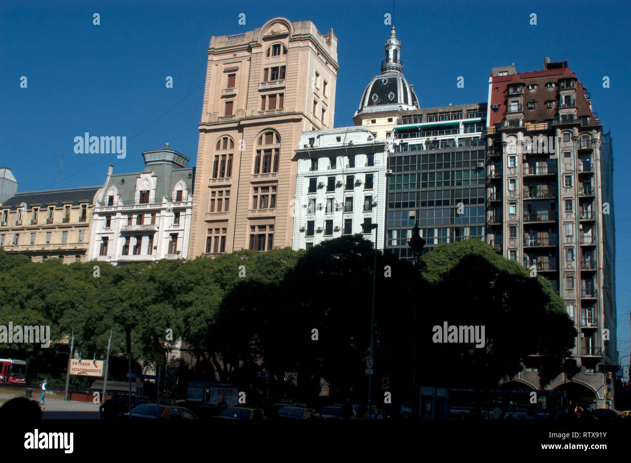 Building fa ades around Plaza de Mayo, Buenos Aires, Argentina Stock ...