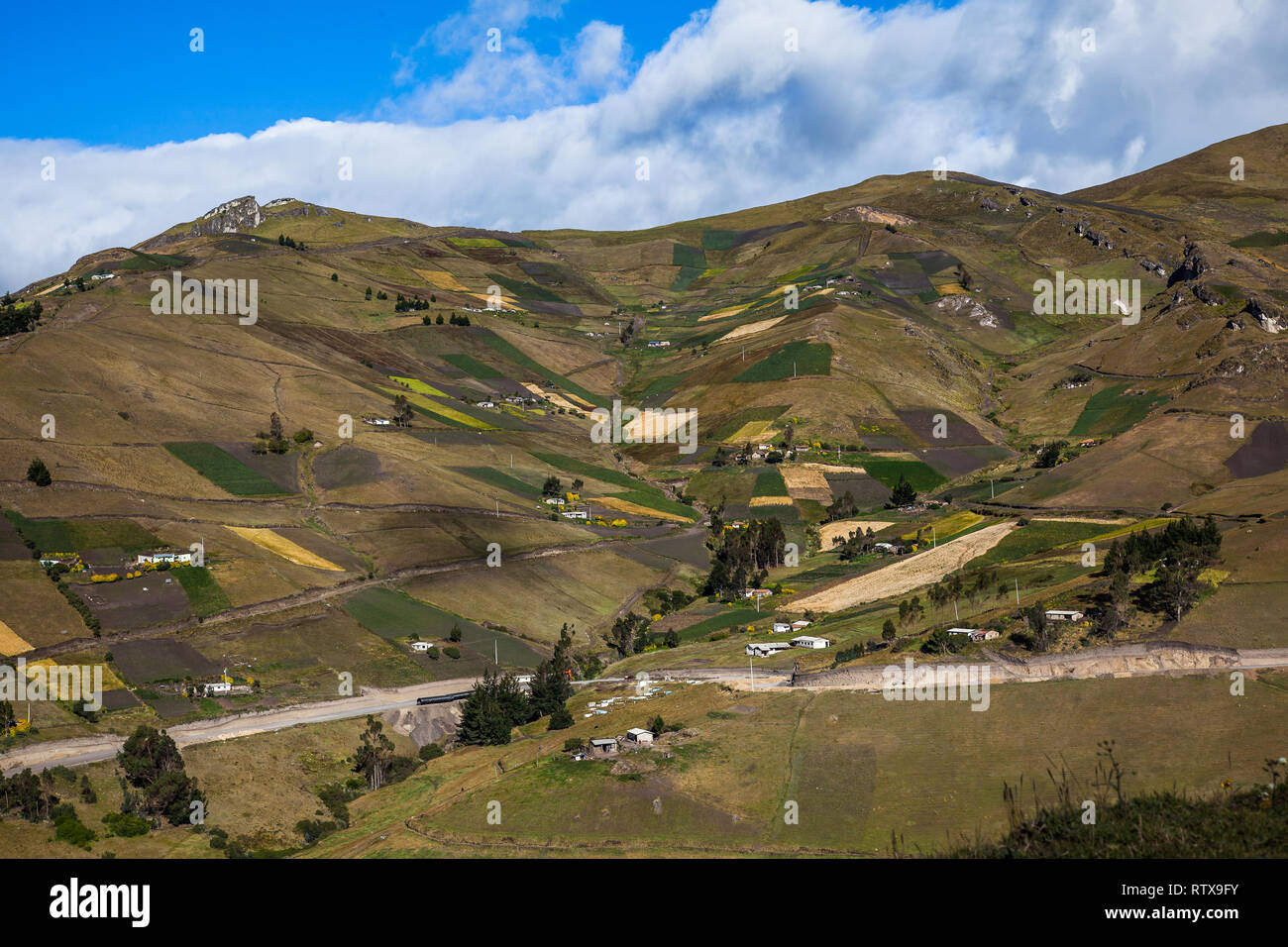 Andean agricultural area in the province of Cotopaxi, Zumbahua. Crops ...