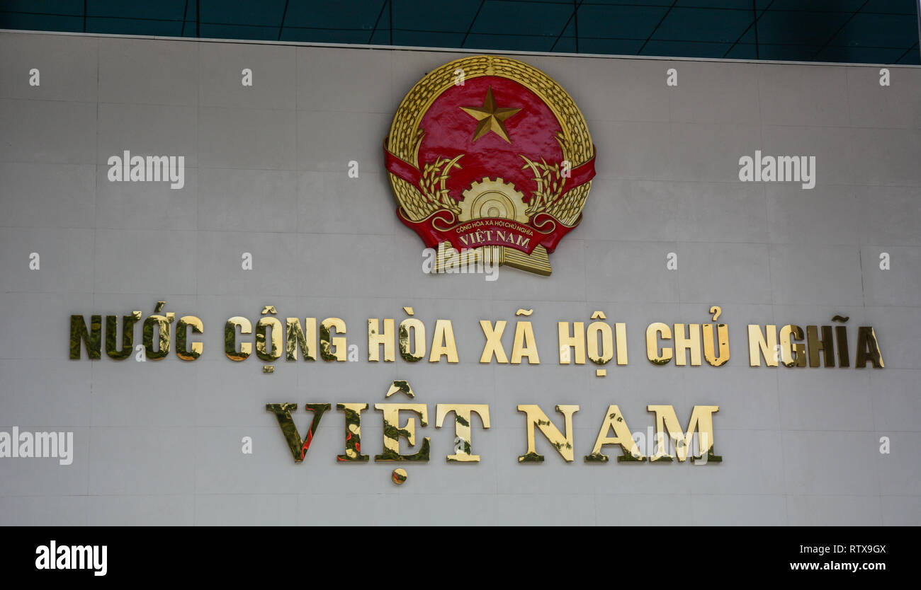 Lang Son, Vietnam - Oct 31, 2015. Vietnam country name at border ...