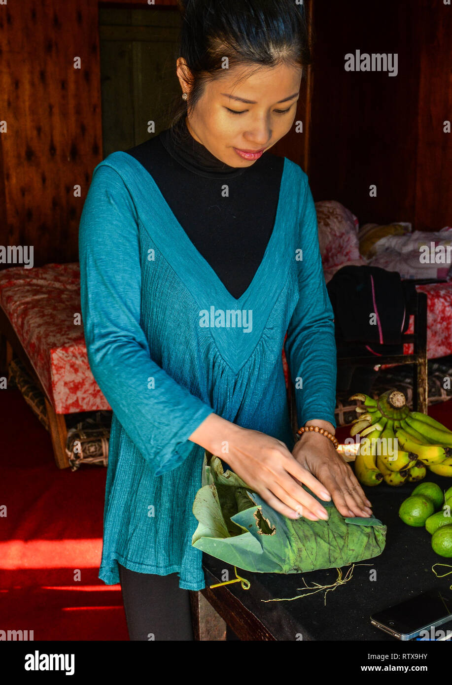 Asian woman cooking at rural house in Hanoi, Vietnam Stock Photo - Alamy