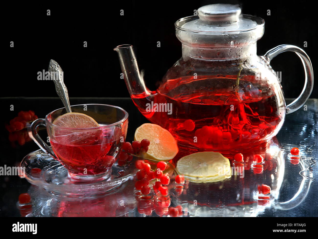 Cup viburnum tea teapot hi-res stock photography and images - Alamy