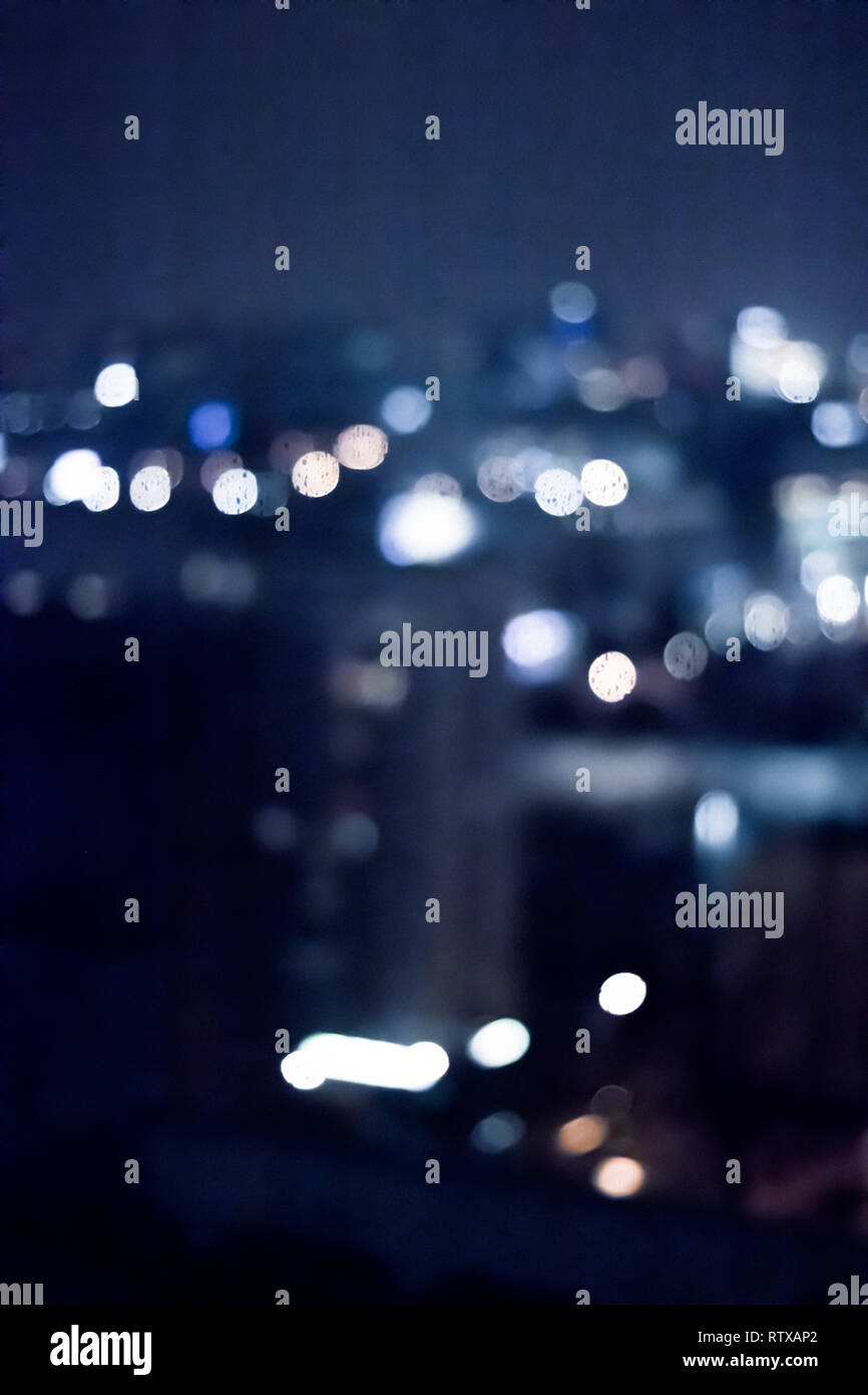 Blurry metropolitan district - night life, abstract background and ...