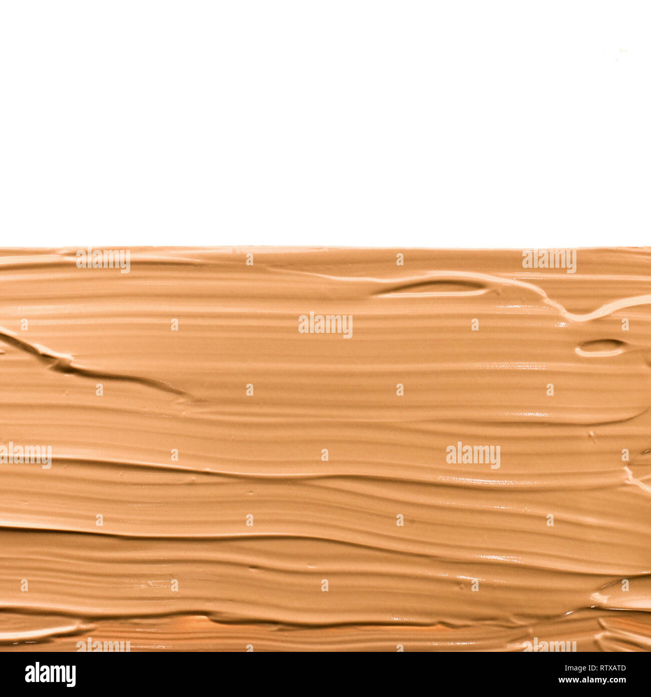 Make-up base foundation brush strokes, flatlay - cosmetic products ...