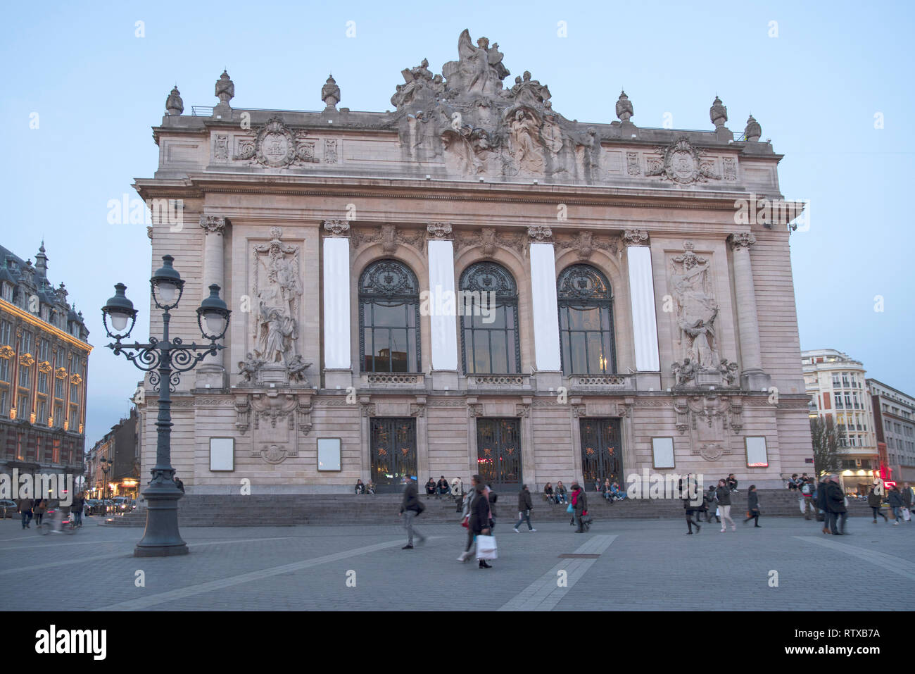 Historic building of the opera house in the centre of Lille, France ...