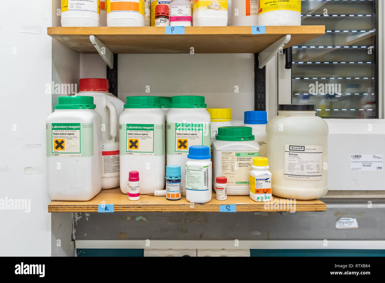 Chemical reagents in a laboratory for drug research Stock Photo - Alamy