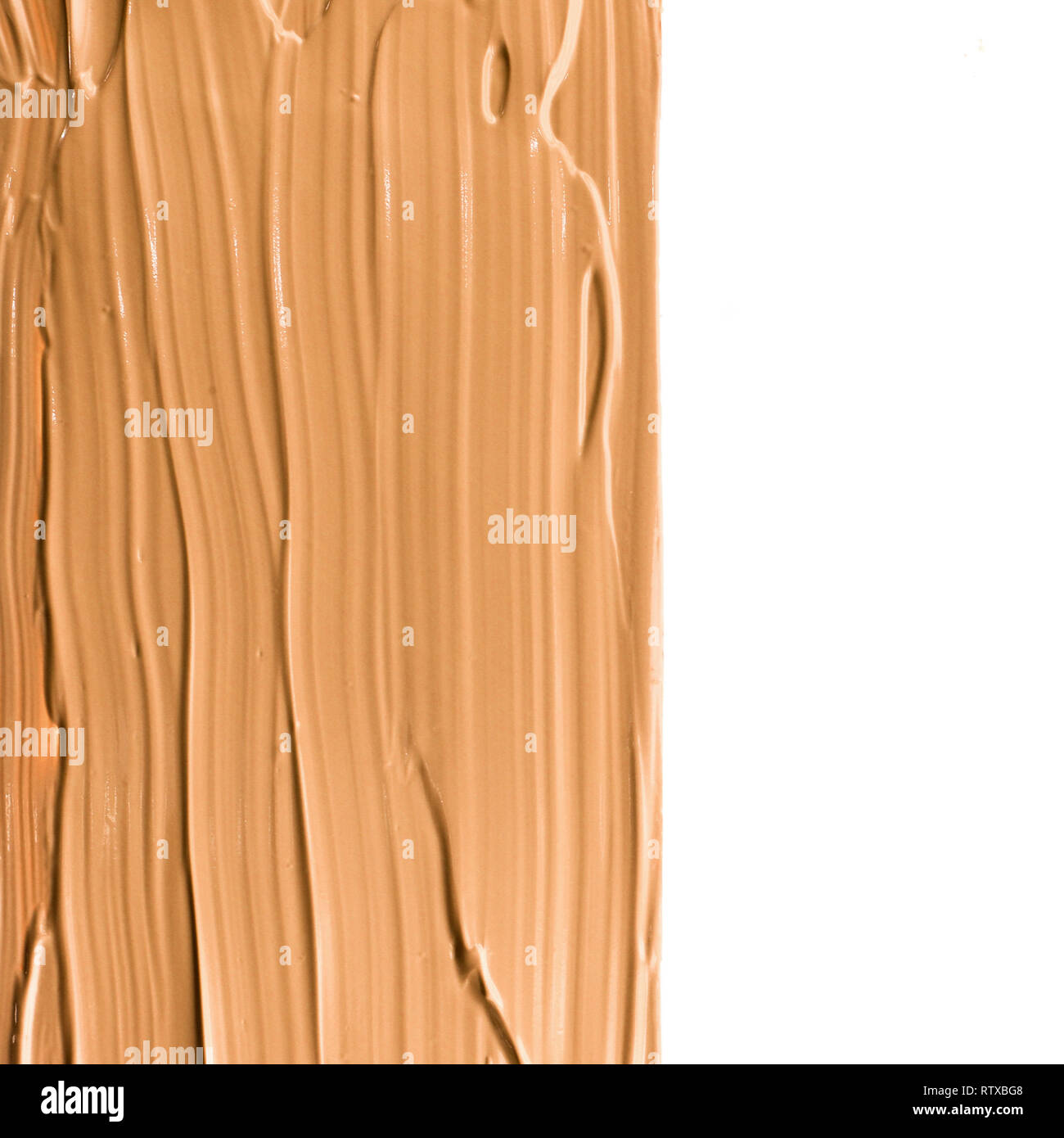 Make-up base foundation brush strokes, flatlay - cosmetic products ...