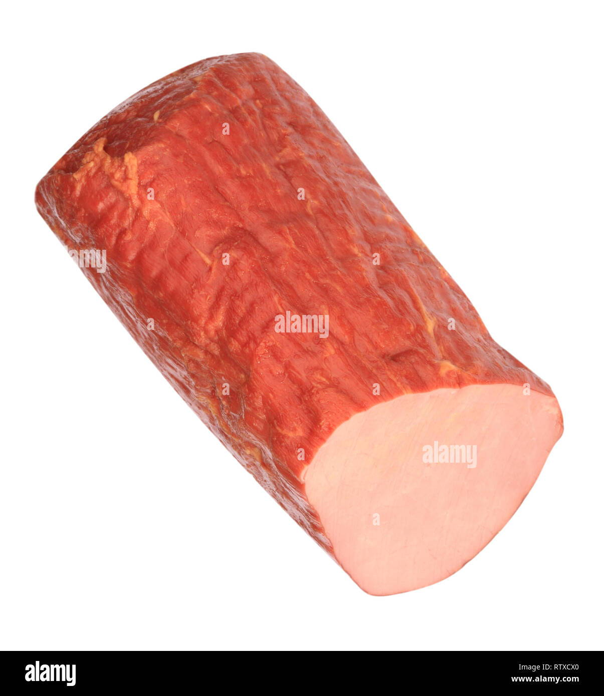 Piece of Boiled and Smoked Meat Isolated Stock Photo - Alamy