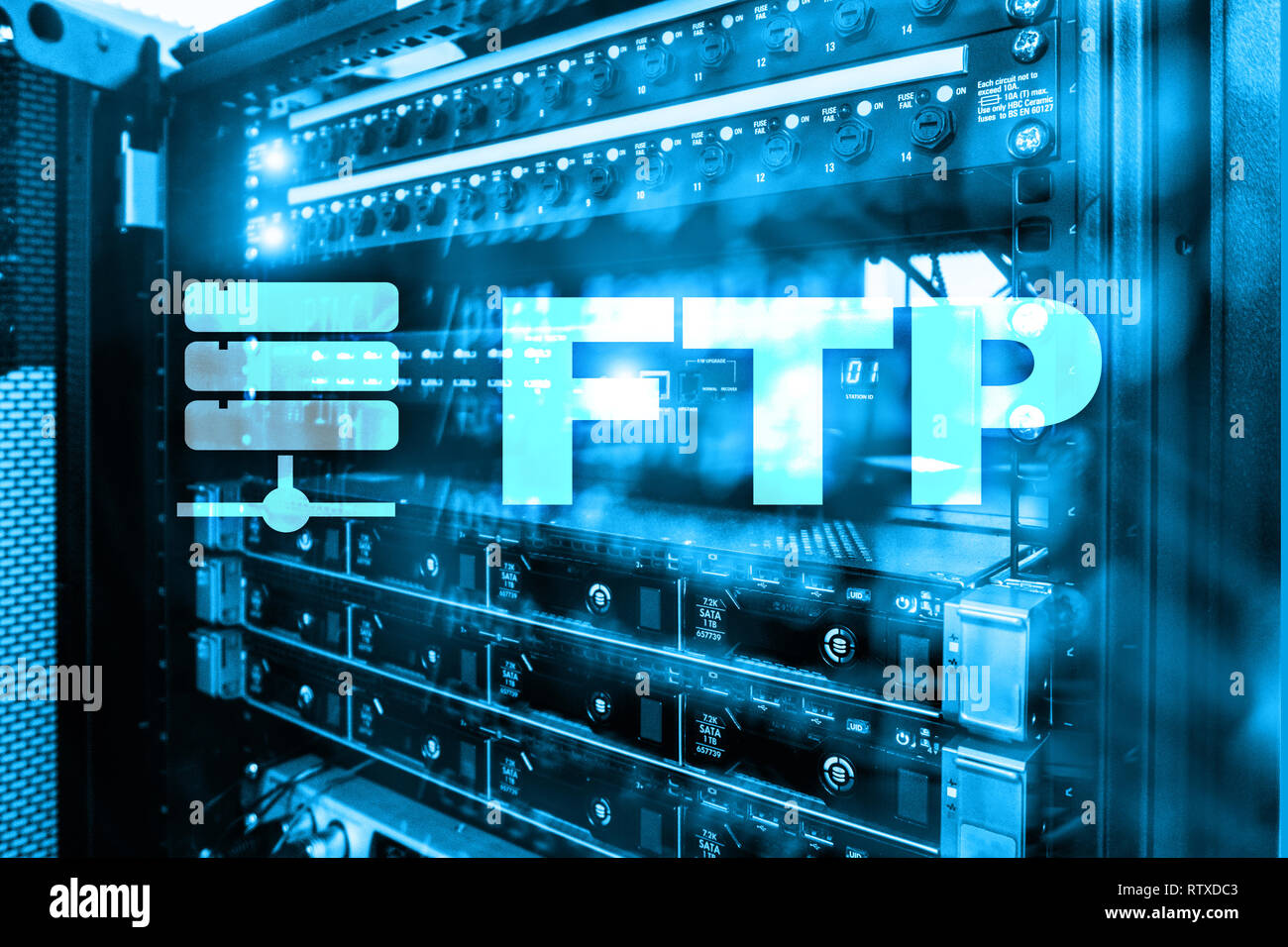 FTP - File transfer protocol. Internet and communication technology ...