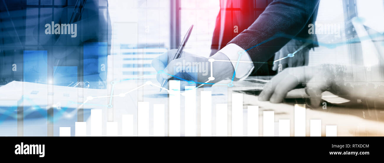 Financial growth graph. Sales increase, marketing strategy concept ...