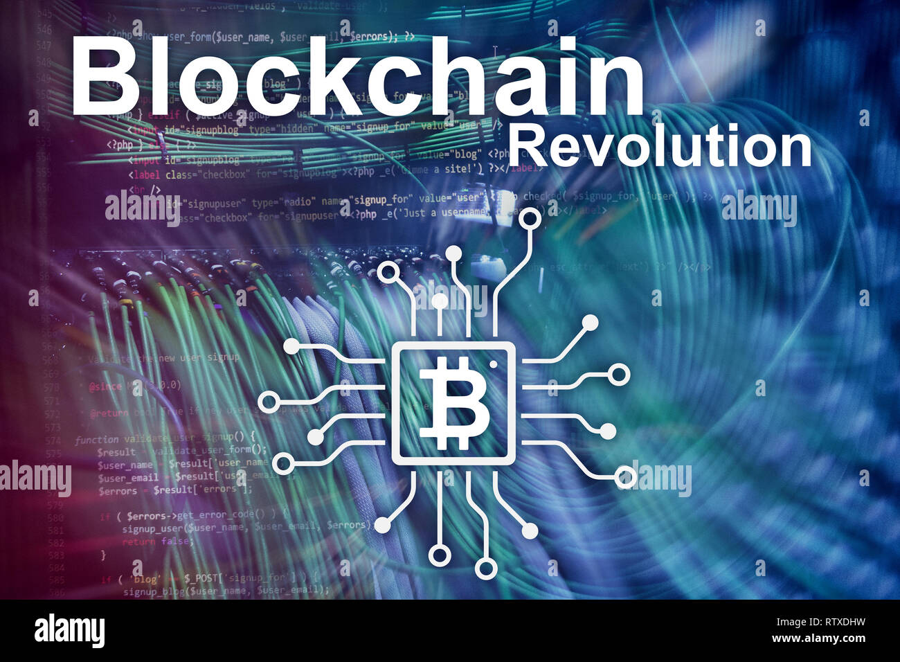 Blockchain revolution, innovation technology in modern business Stock ...