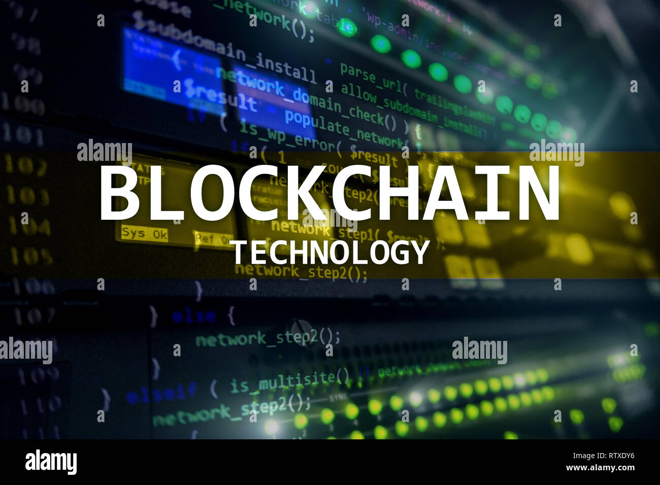 Blockchain technology, cryptocurrency mining Stock Photo - Alamy