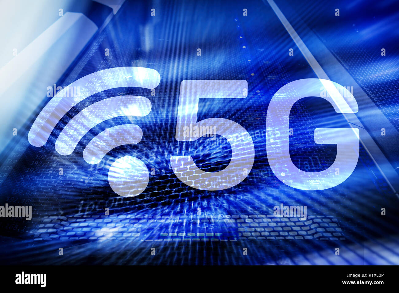 5G Fast Wireless internet connection Communication Mobile Technology ...