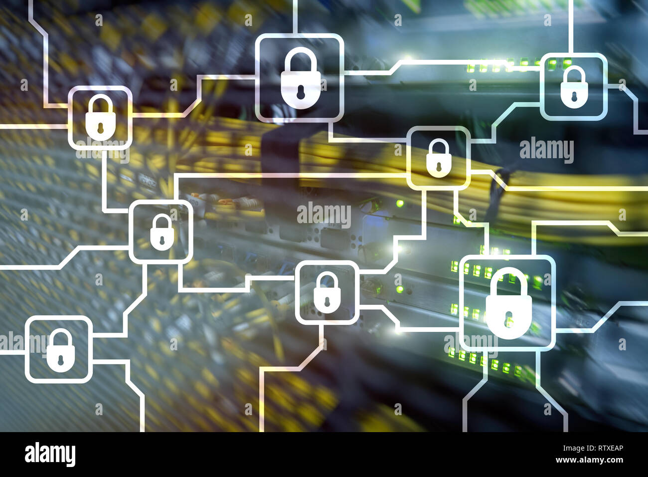 Blochain information encryption. Cyber security, crypto currency Stock ...