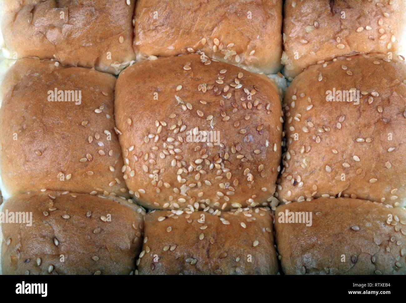 many Bun with sesame Stock Photo - Alamy