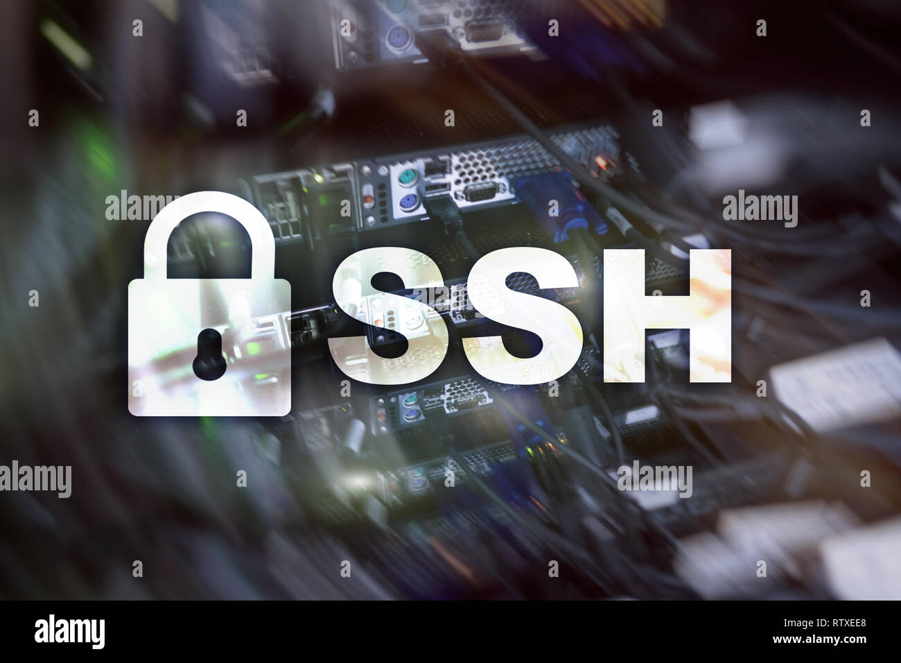 Ssh Secure Shell Protocol And Software Data Protection Internet And Telecommunication Concept 2340