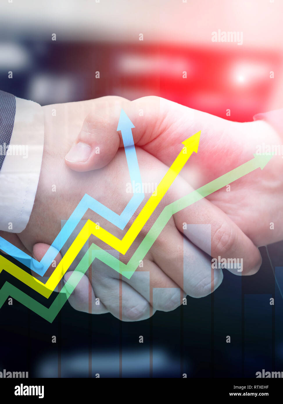 Financial growth arrows graph. Investment and trading concept. Abstract ...