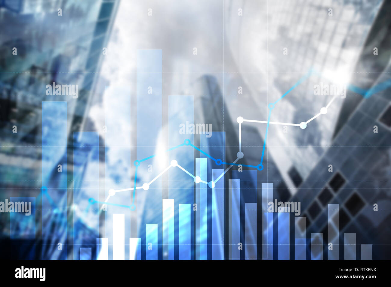 Financial growth graph. Sales increase, marketing strategy concept ...