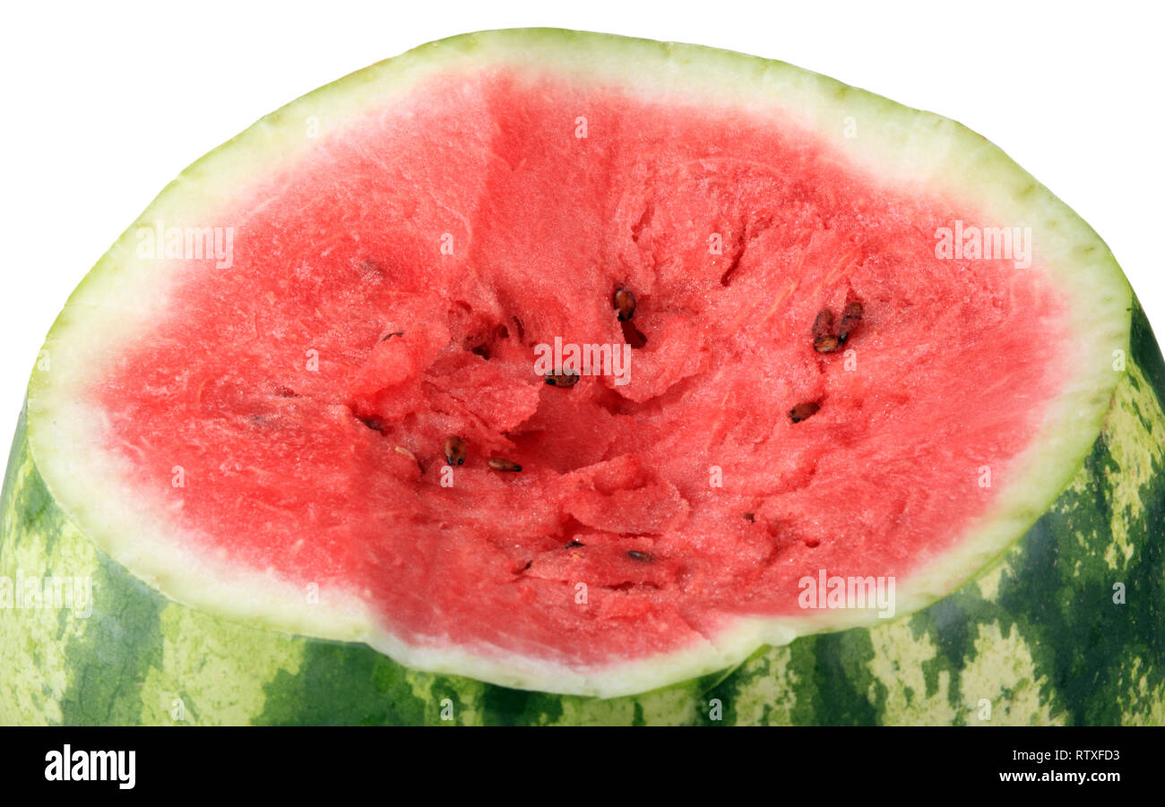 one cutted watermelon isolated Stock Photo - Alamy