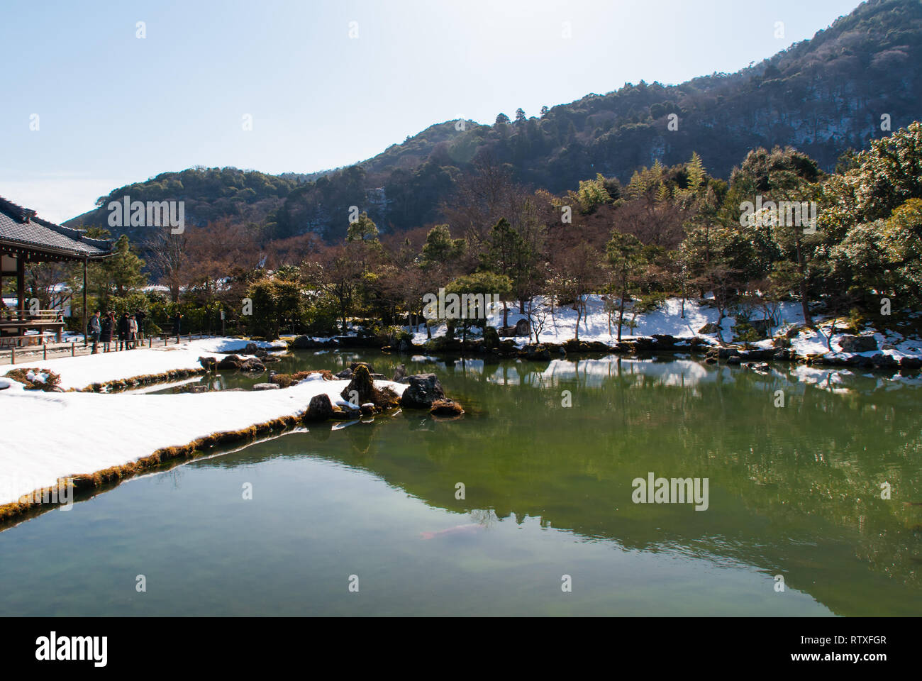 The Sogen Pond and Garden at Tenryu-ji in Kyoto, Japan. This temple is ...