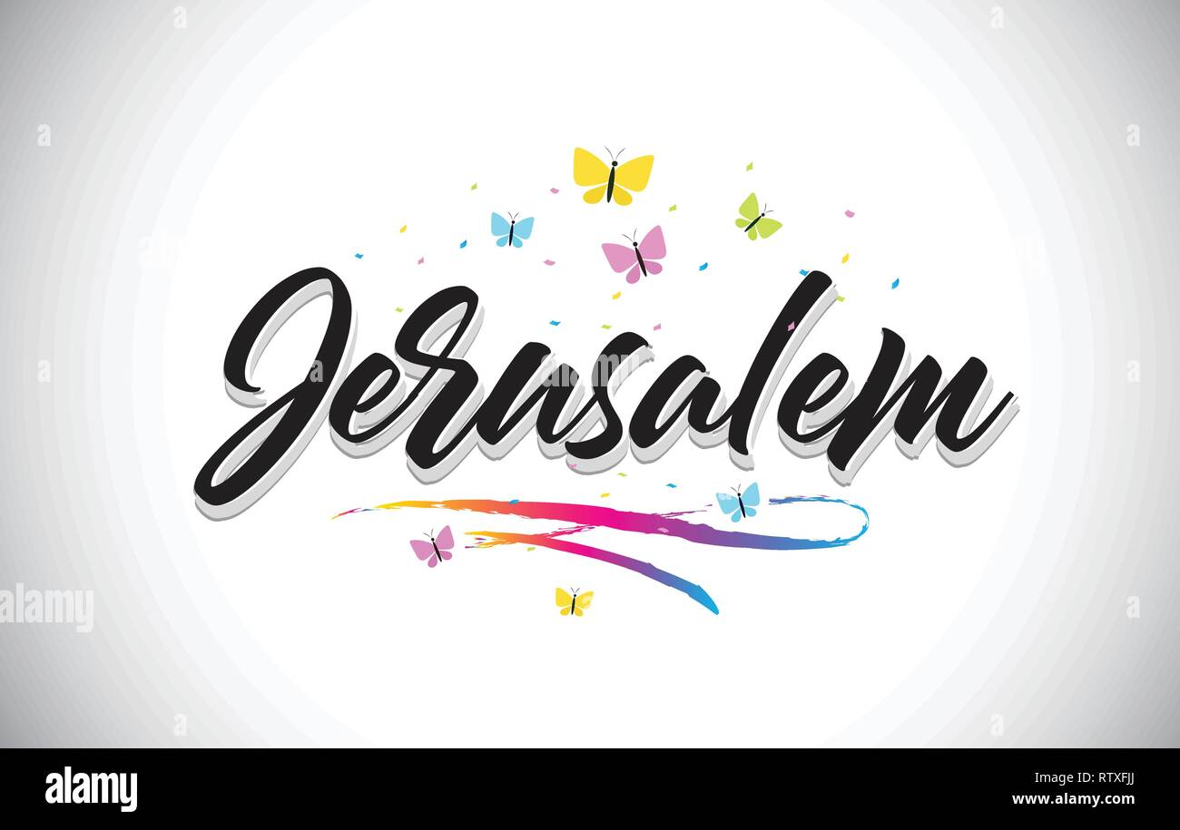 Word jerusalem written Stock Vector Images - Alamy