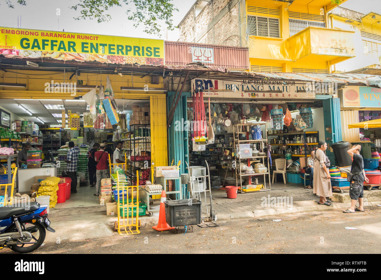 traditional goods store in street in Kuala Lumpur Malaysia Stock Photo ...