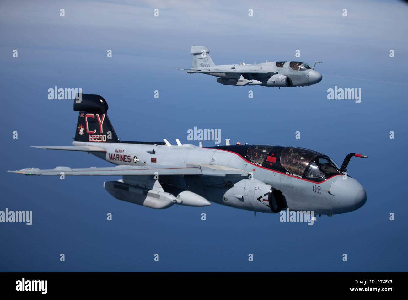 Two U.S. Marine Corps EA-6B Prowler assigned to Marine Tactical ...