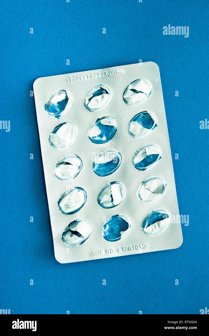 empty drugs blister pack Stock Photo - Alamy