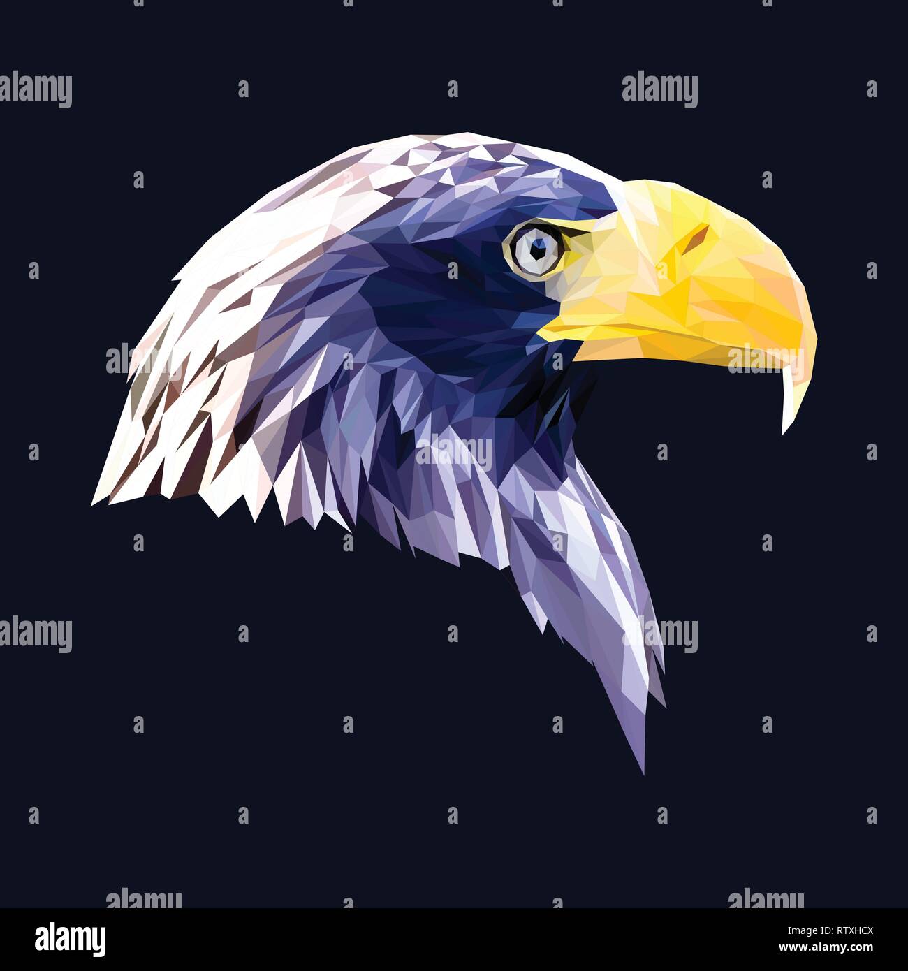 Eagle low poly design. Triangle vector illustration Stock Vector Image & Art - Alamy