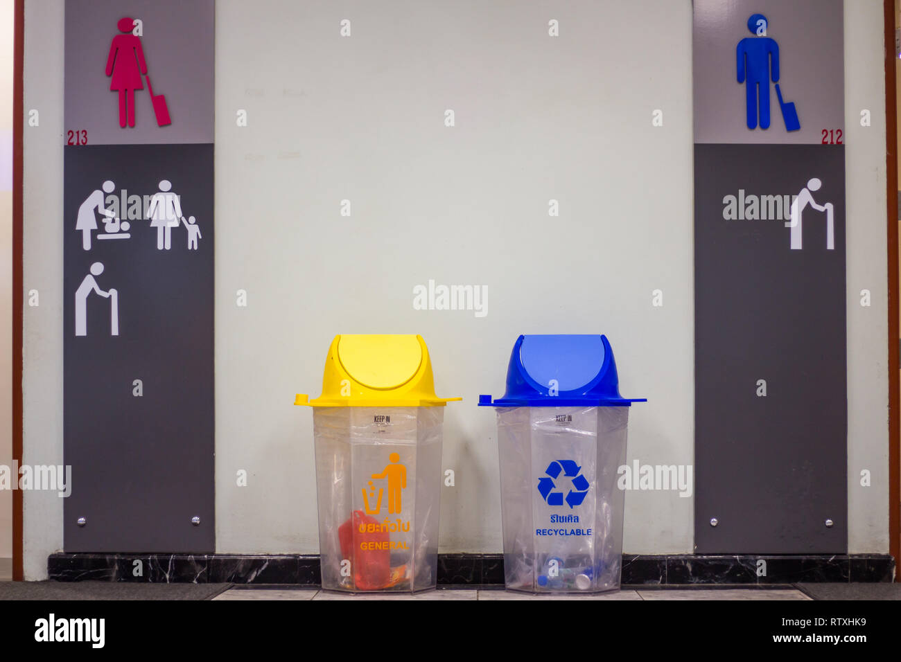 Picture for your concept yellow trash is general waste and blue is ...