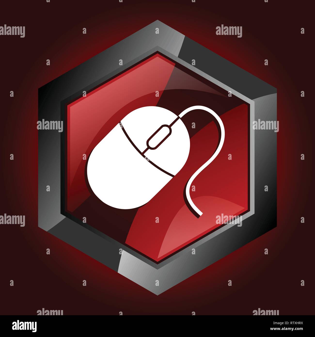 Hexagon button mouse cursor hi-res stock photography and images - Alamy