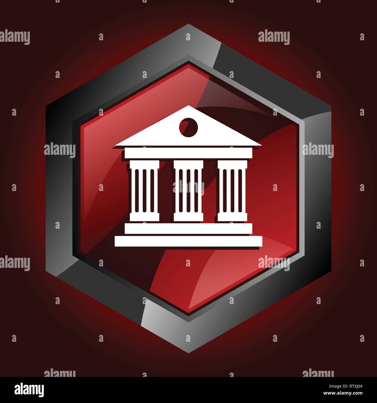 Hexagonal column capital Stock Vector Images - Alamy
