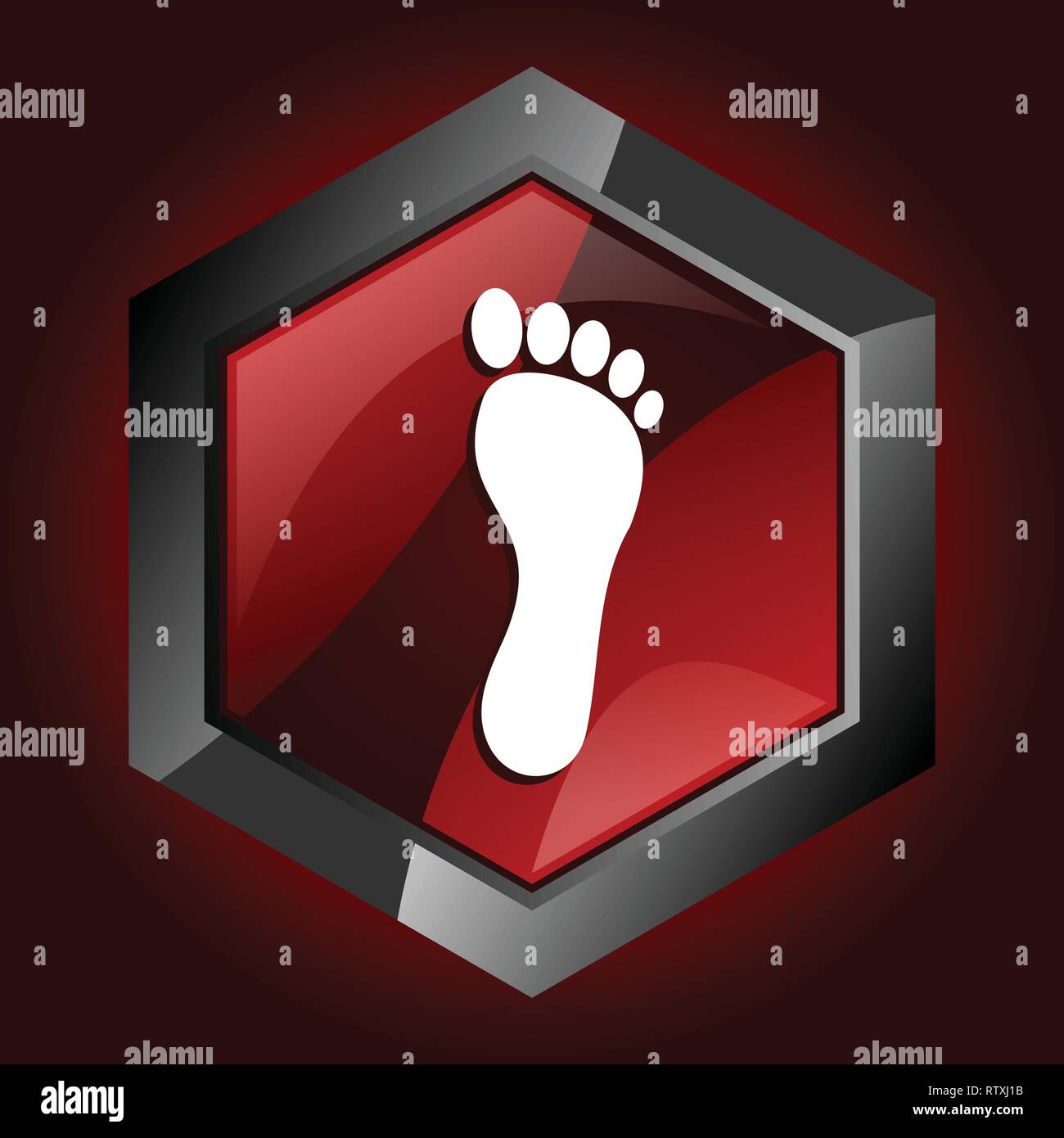 Human feet sticker Stock Vector Images - Alamy