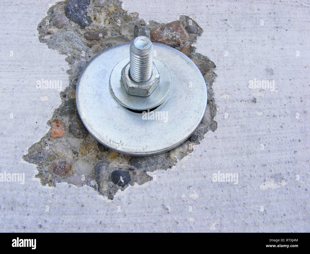 wall mounting with bolt, washer and nut Stock Photo - Alamy