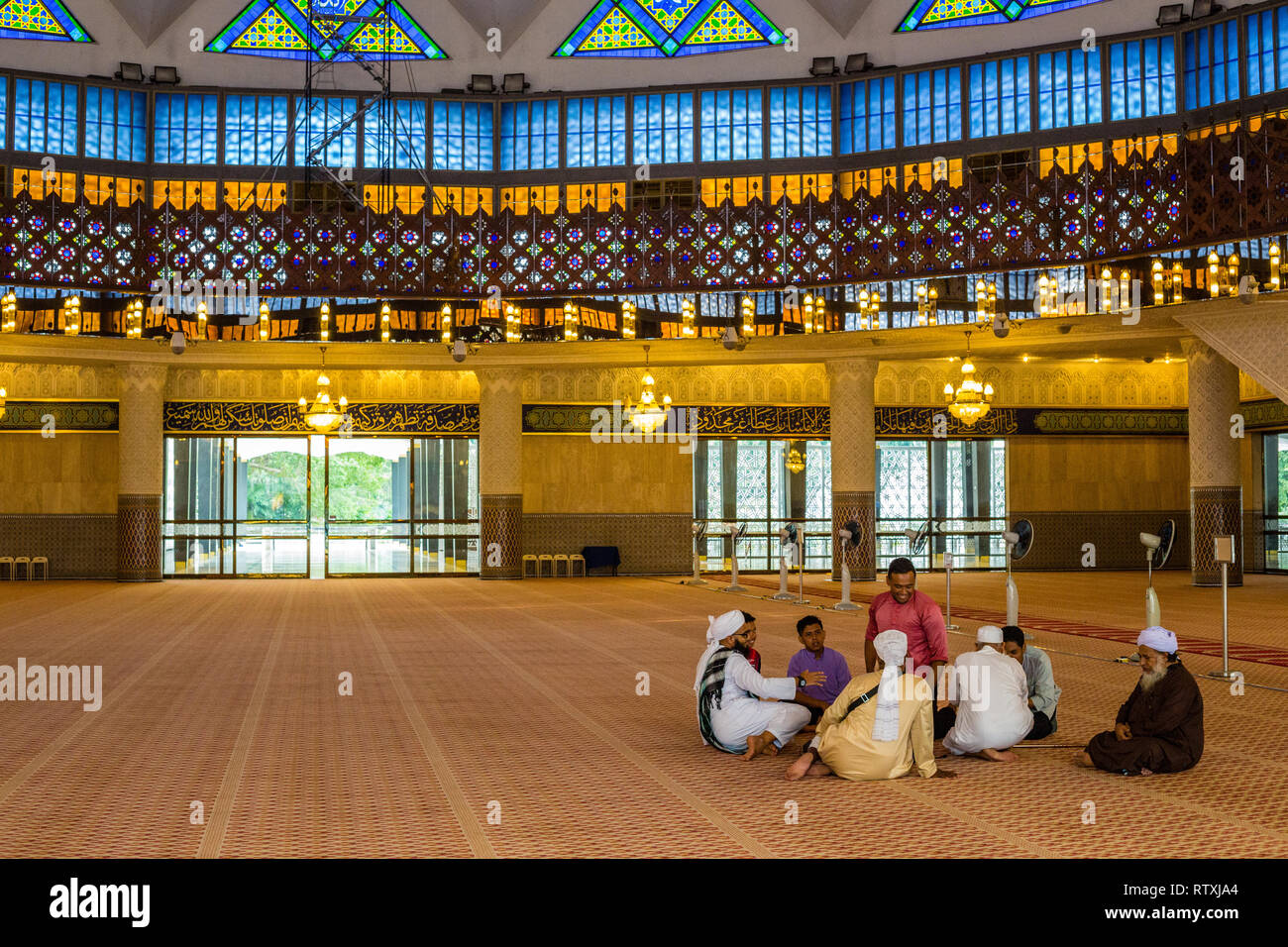 Men Talking in the Prayer Hall of the Masjid Negara (National Mosque ...