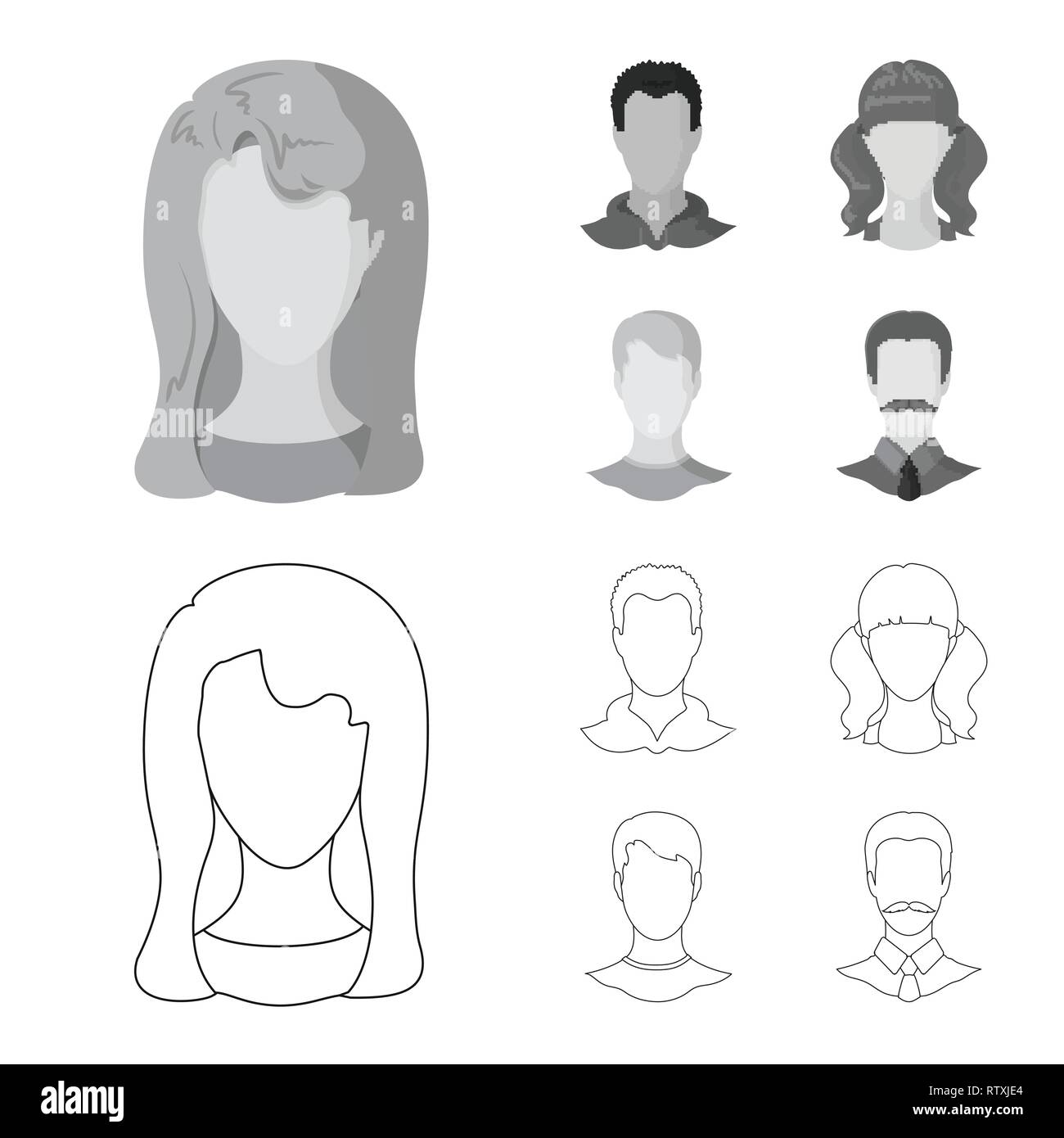 Vector illustration of professional and photo sign. Set of professional ...