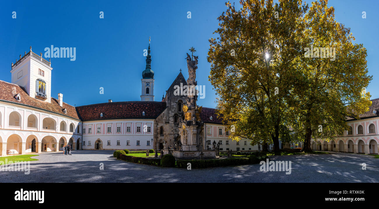 inner Yard and View of the Cistercian monastery Heiligenkreuz abbey ...