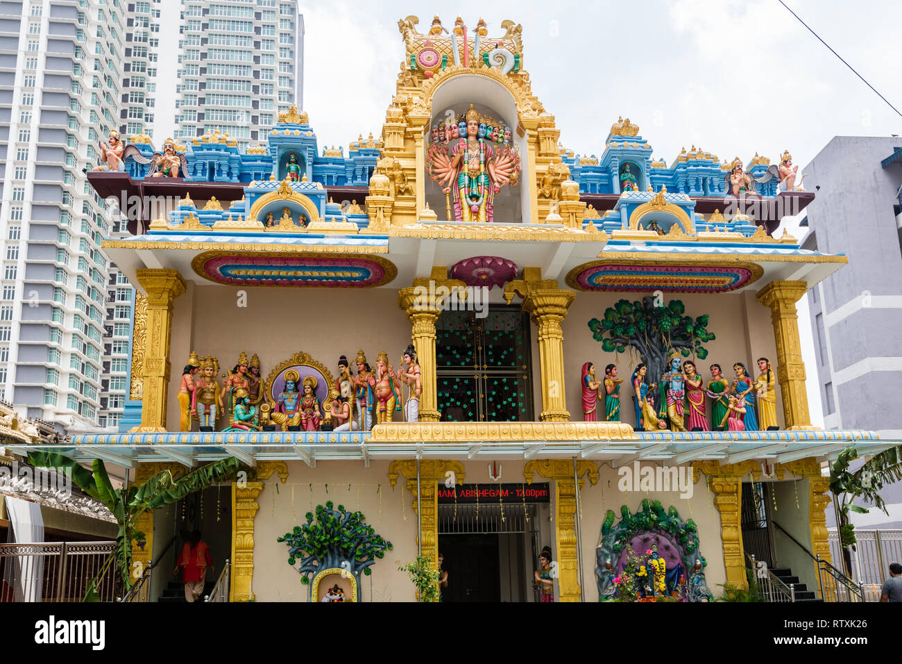 Hindu Deities Decorate Outside of Kuil Sri Krishna Hindu Temple, Kuala ...