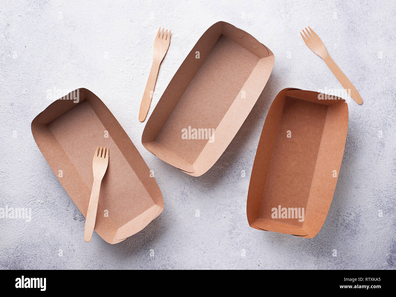 Eco friendly fast food containers Stock Photo - Alamy