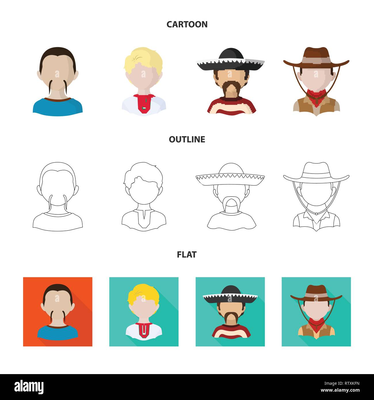 Vector illustration of imitator and resident symbol. Collection of ...