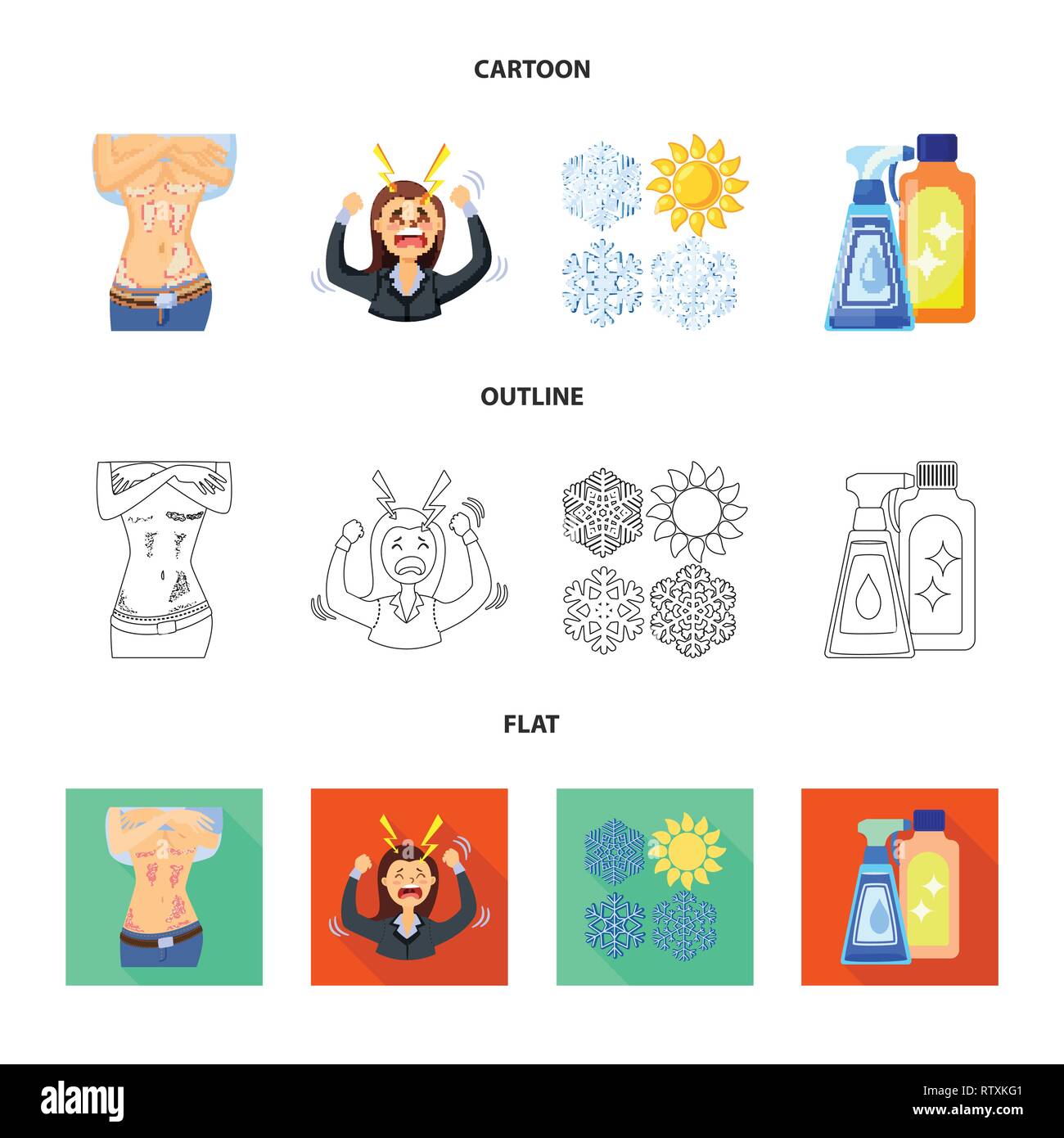 Heat rash Stock Vector Images - Alamy