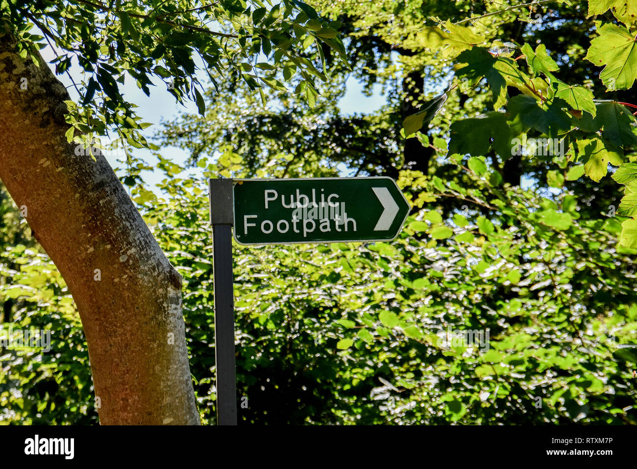 Public Footpath signpost Stock Photo - Alamy