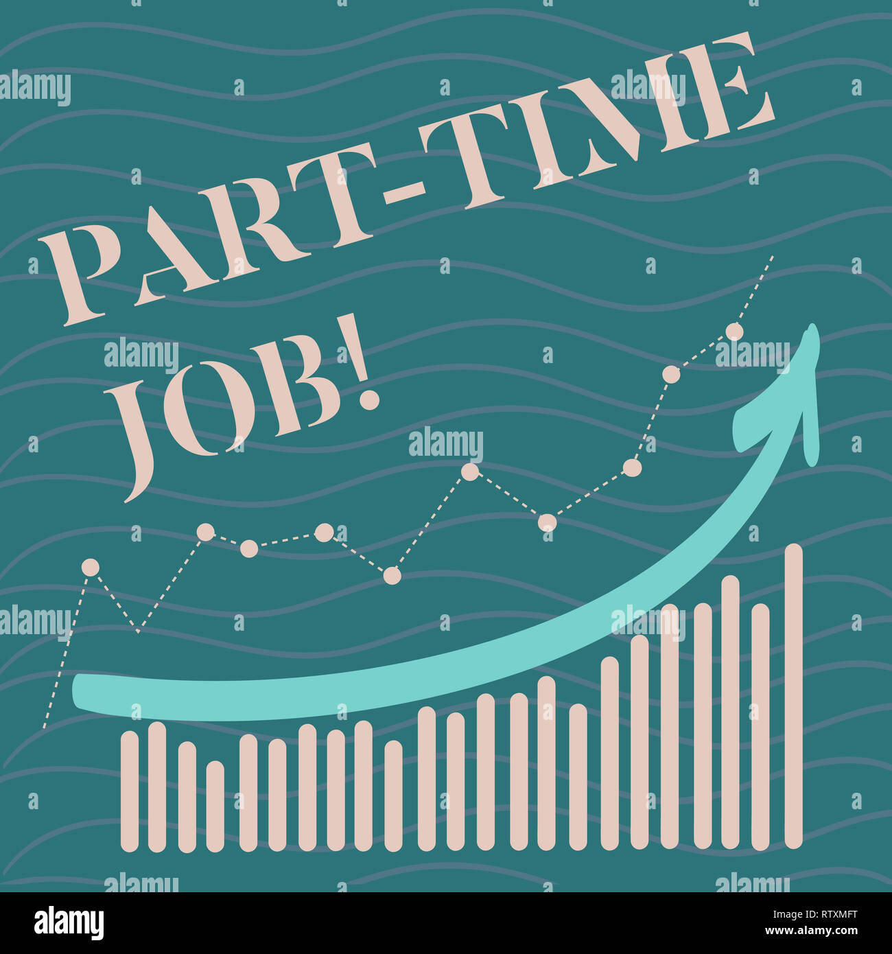 Handwriting text Part Time Job. Concept meaning Working a few hours per ...