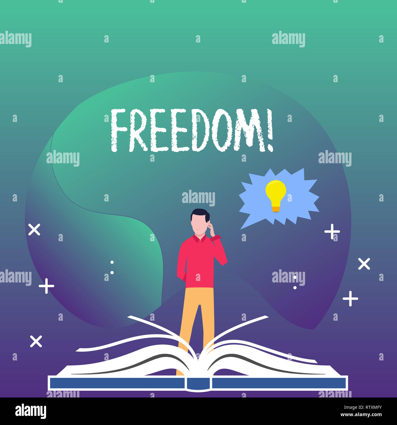 Writing note showing Freedom. Business photo showcasing Going out for a ...