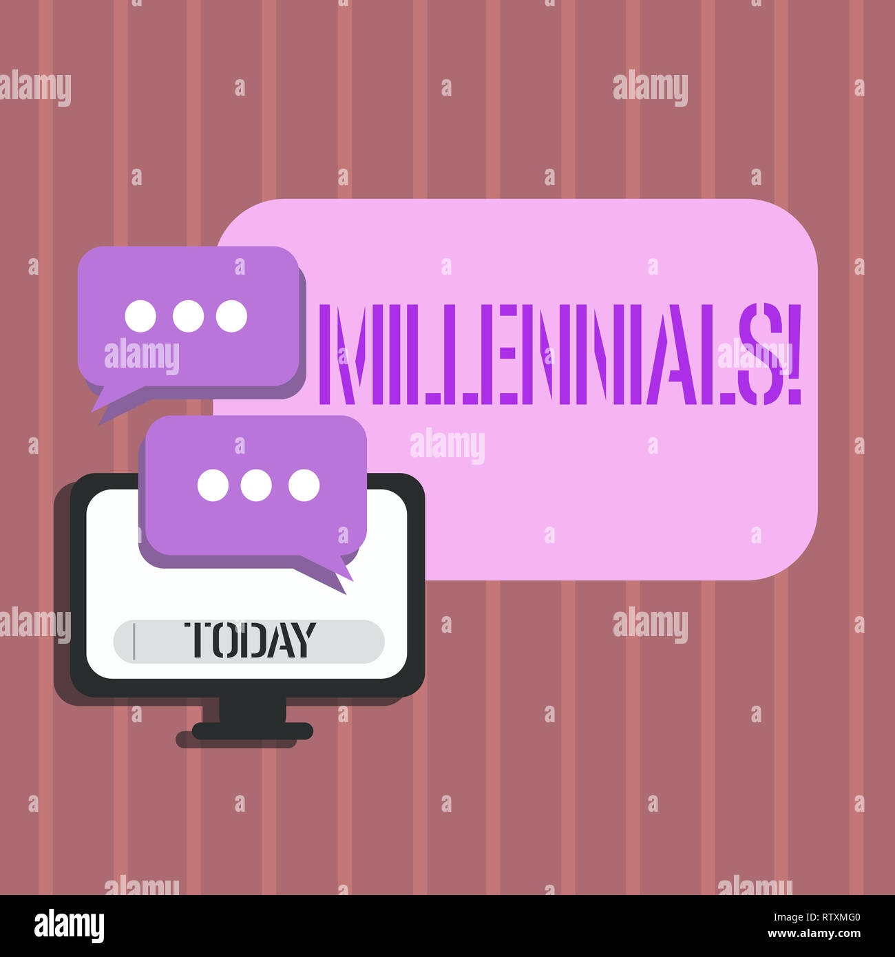 Word writing text Millennials. Business concept for Generation Y Born ...