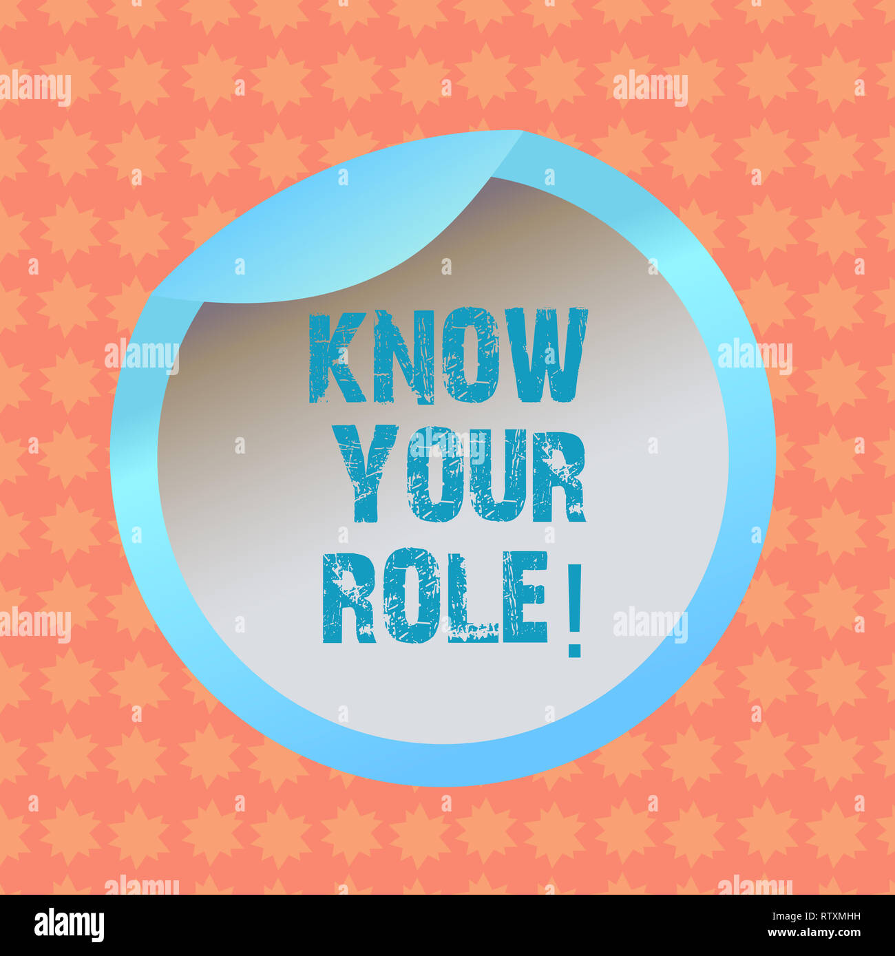 Writing note showing Know Your Role. Business photo showcasing define ...