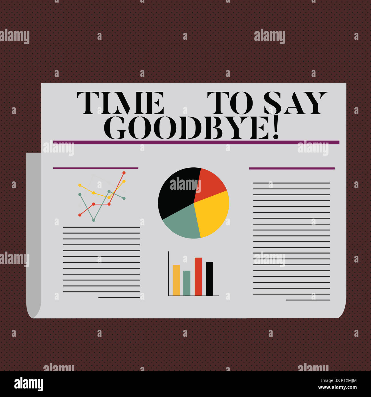 Word writing text Time To Say Goodbye. Business concept for Separation ...