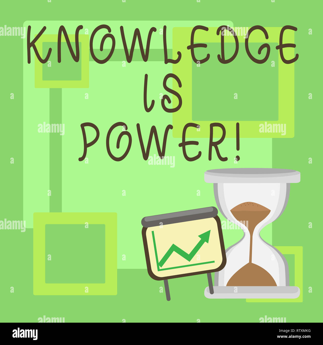 Handwriting text Knowledge Is Power. Concept meaning learning will give ...