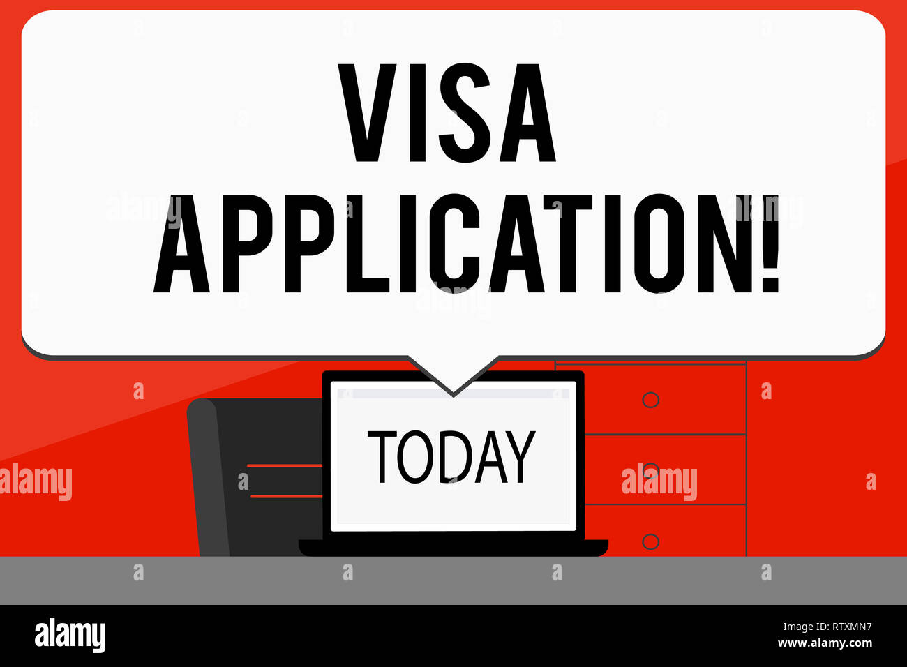 Word writing text Visa Application. Business concept for sheet to ...