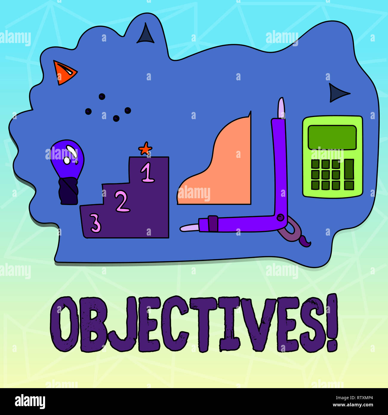 Text sign showing Objectives. Conceptual photo Goals planned to be ...