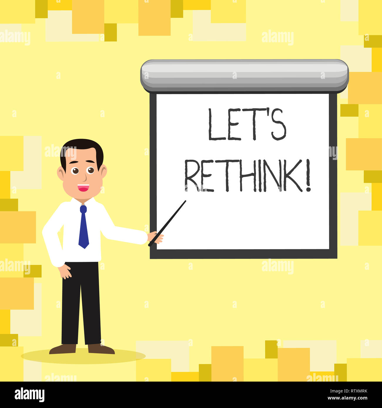 Word writing text Let S Rethink. Business concept for Give showing time ...